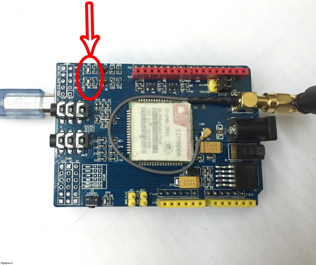 ارسال و دریافت sms با شیلد sim900a آردوینو Arduino Shield Sim900