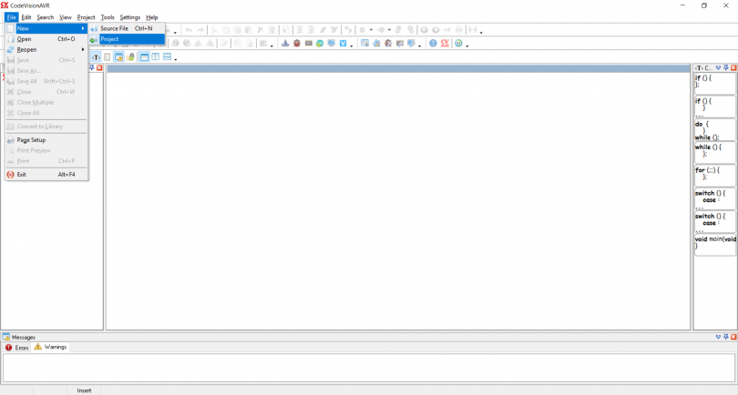 اصول ایجاد پروژه در نرم افزار کدویژن CodeVision روش پروگرام میکرو AVR ...