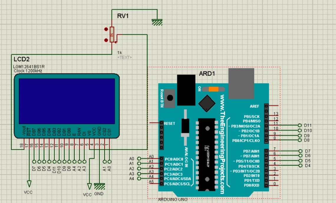آموزش راه اندازی ال سی دی LCD گرافیکی 128x64 با آردوینو - دیجی اسپارک