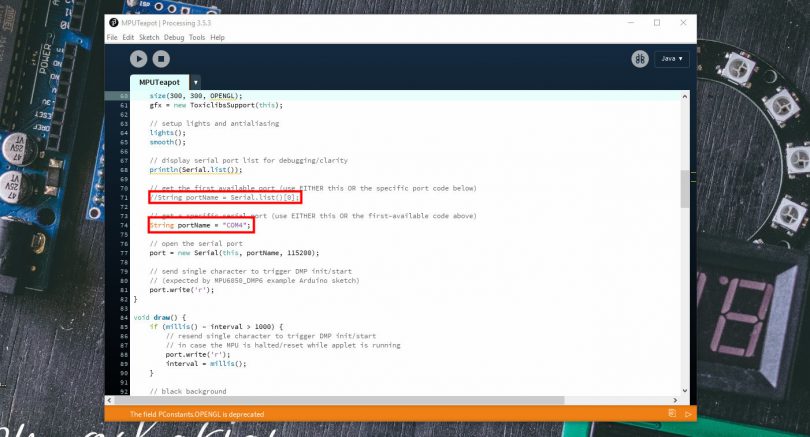 کنترل مدل سه بعدی با ماژول MPU6050 در نرم افزار Processing و Arduino IDE - دیجی اسپارک