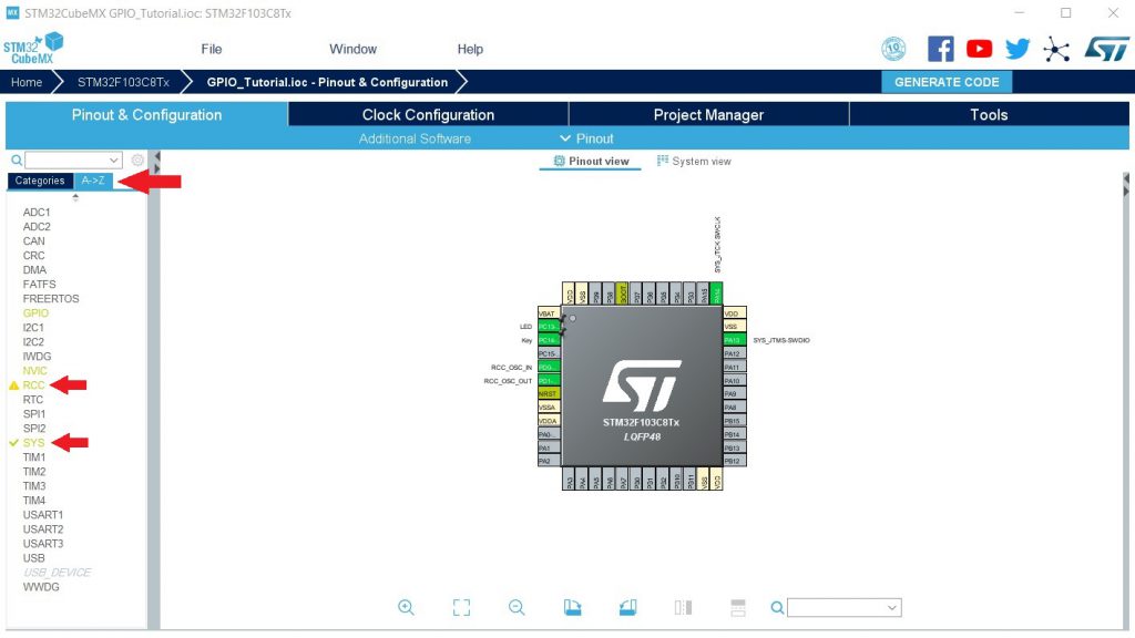 آموزش میکروکنترلرهای STM32 بخش اول شناخت GPIO راه اندازی نرم افزاری ...