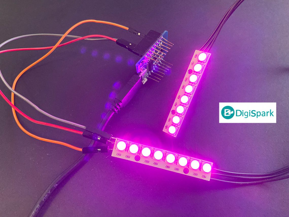 آموزش راه اندازی ال ای دی نئوپیکسل LED Neopixel 8x1 با ESP8266 و آردوینو