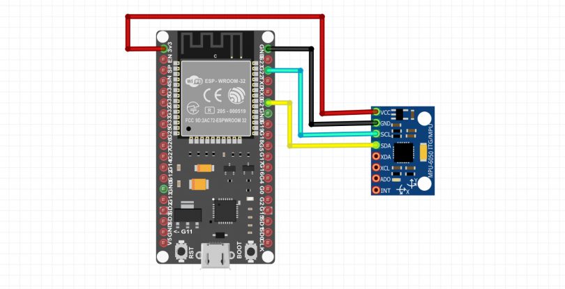 پروژه ارسال اطلاعات سنسور MPU6050 با پروتکل ESP-Now و بردهای ESP