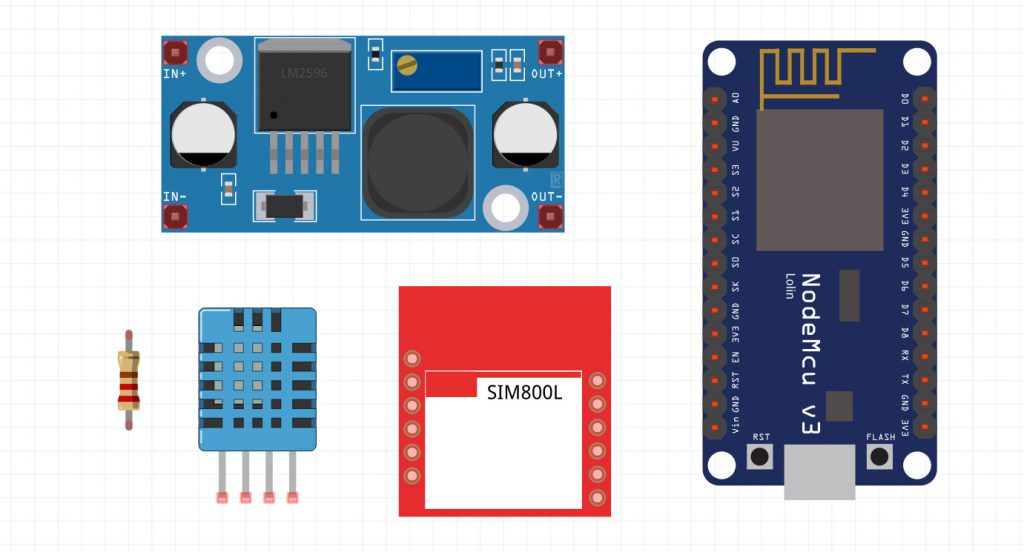 پروژه اینترنت اشیا با پلتفرم ThingSpeak و ESP8266 اینترنت ماژول SIM800L ...