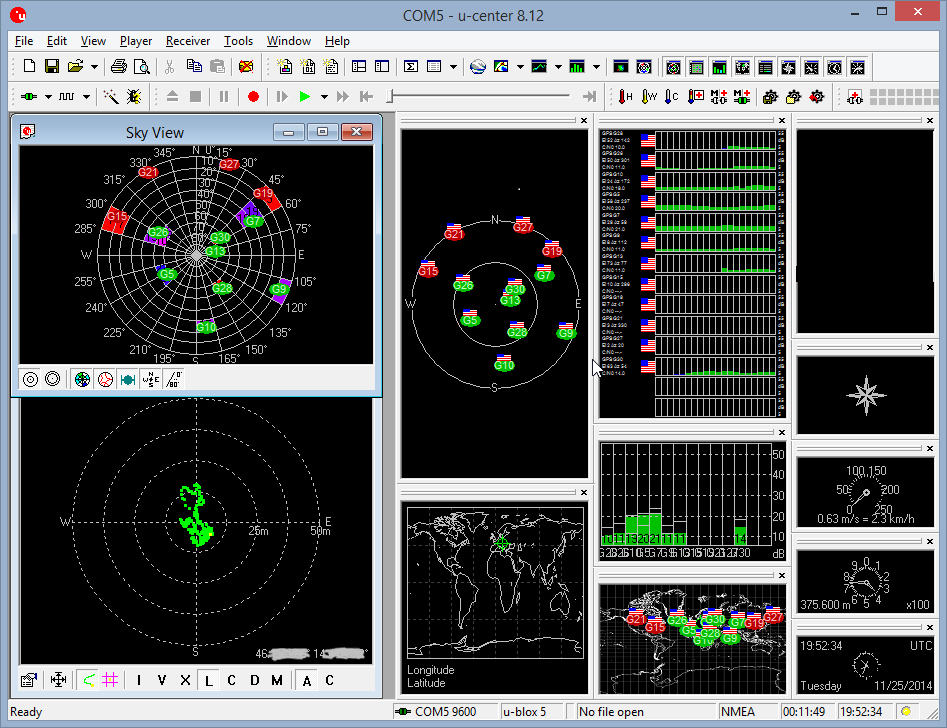 راه اندازی ماژول GPS مدل NEO6M: قسمت هشتم نرم افزار UCENTER - دیجی اسپارک
