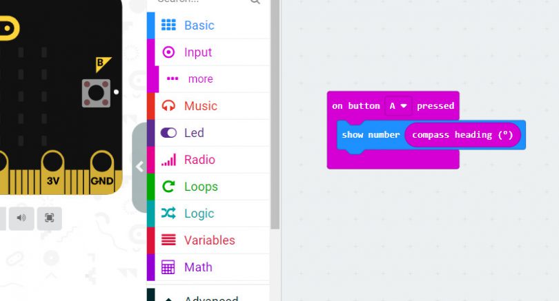 آموزش برد میکروبیت BBC micro:bit بخش هشتم: راه اندازی قطب نما - دیجی اسپارک