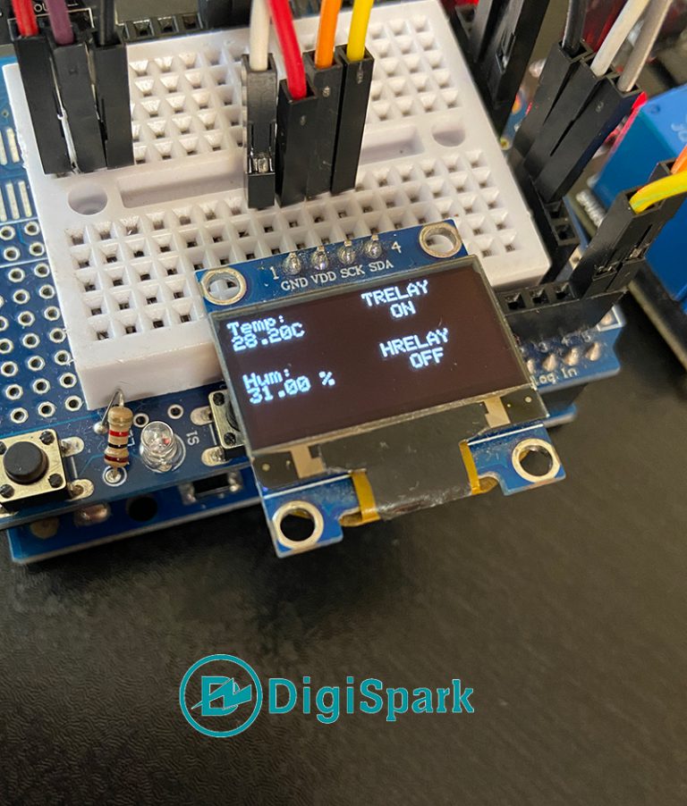 پروژه کیت ترموستات دما رطوبت با آردوینو سنسور DHT11 و نمایشگر OLED ...