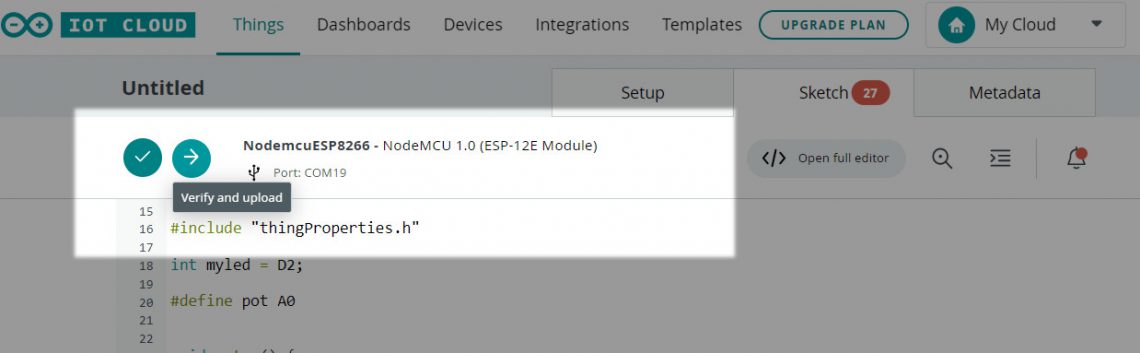 آموزش کار با پلتفرم Arduino IOT Cloud بخش ششم: پروژه دیمر LED - دیجی اسپارک